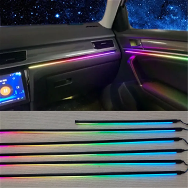 LED Symphony 64 Color RGB Dual Zone Car Atmosphere Interior Acrylic ...
