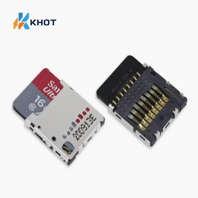 Raspberry Pi microSD card connector, card slot, plug-in TF card holder ...