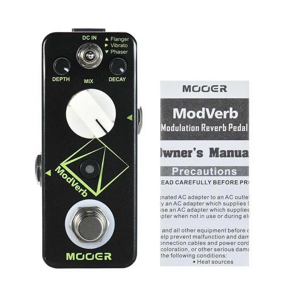 Mooer-MRV4-Modverb-Reverb-Guitar-Effect-Pedal-Modulation-Electric-Bass ...