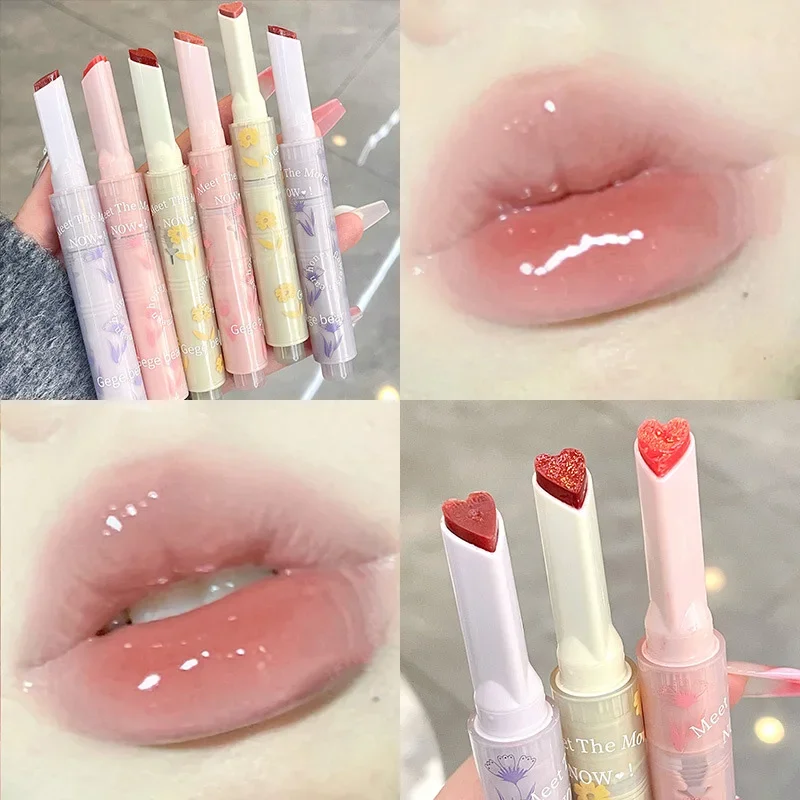 Brillo-de-labios-s-lido-claro-al-agua-tinte-de-labios-rosa-cristal-de ...