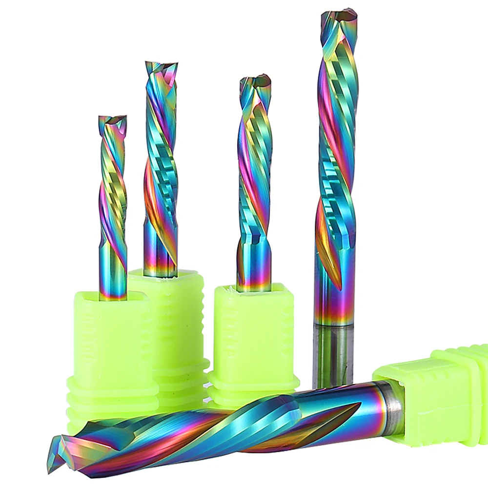 10Pcs-2F-3-175-4-6-8mm-Up-Down-Cut-DLC-Coating-End-Mill-Spiral ...