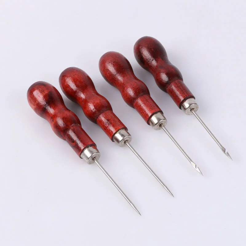 Sewing-Awl-Wooden-Handle-Piercing-Leather-Clothing-Paper-Craft-Stitch ...