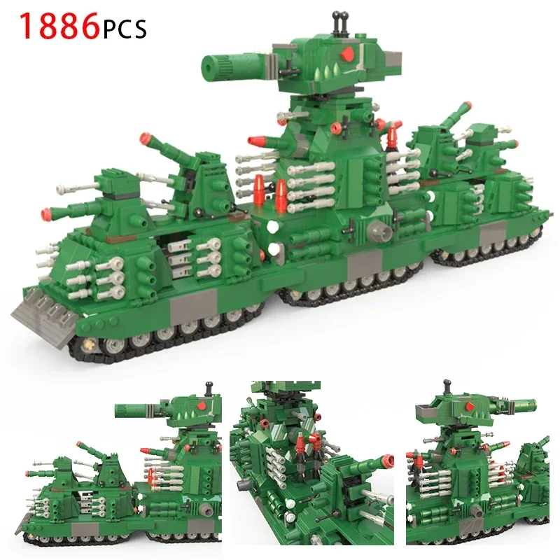 New Hot KV44 WW2 Military Tank Building Blocks Model Set Heavy AV7 War ...