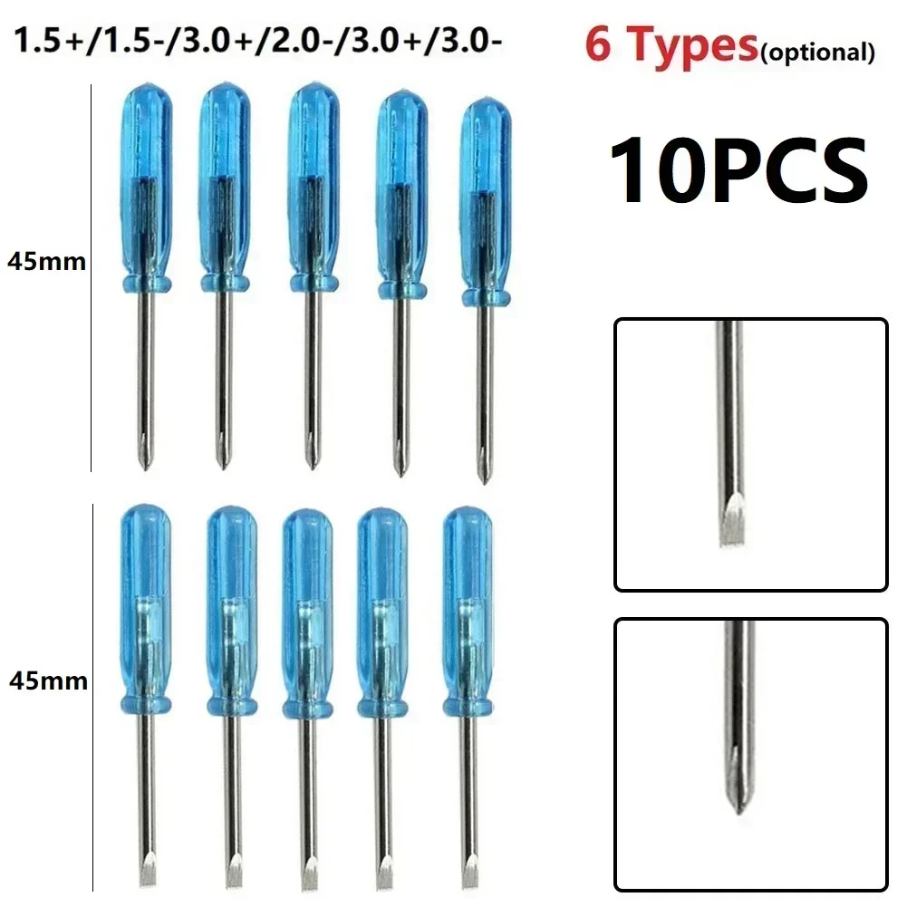 10pcs-Mini-Slotted-Cross-Screwdrivers-1-5-2-0-3-0mm-Batch-Head-For ...
