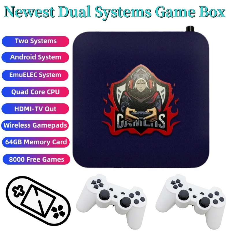 Dos sistemas Android Game Box 4K juegos de fiesta TV consola de ...