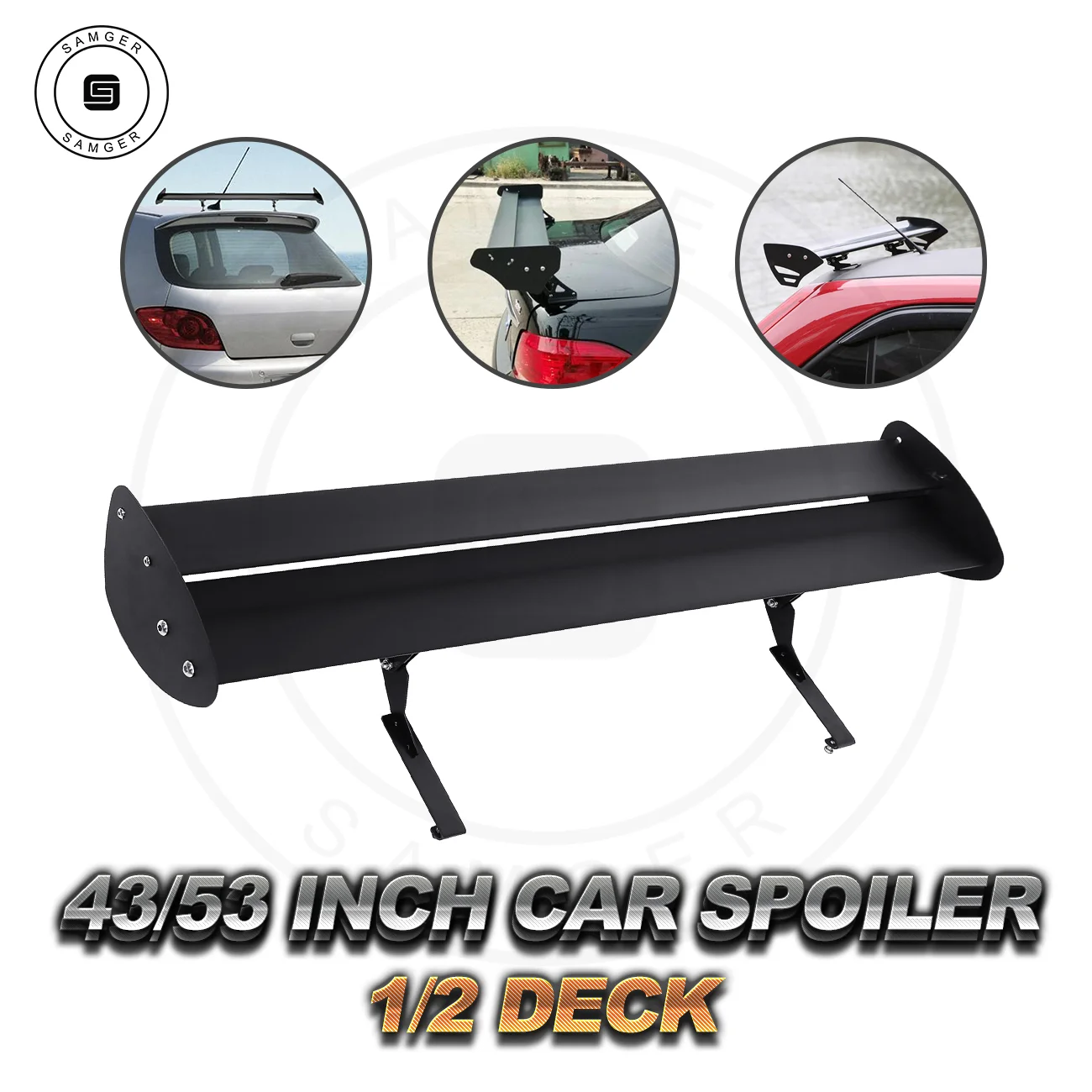 Samger 110/135cm Universal Racing Spoiler Hatch Adjustable Aluminum Gt ...