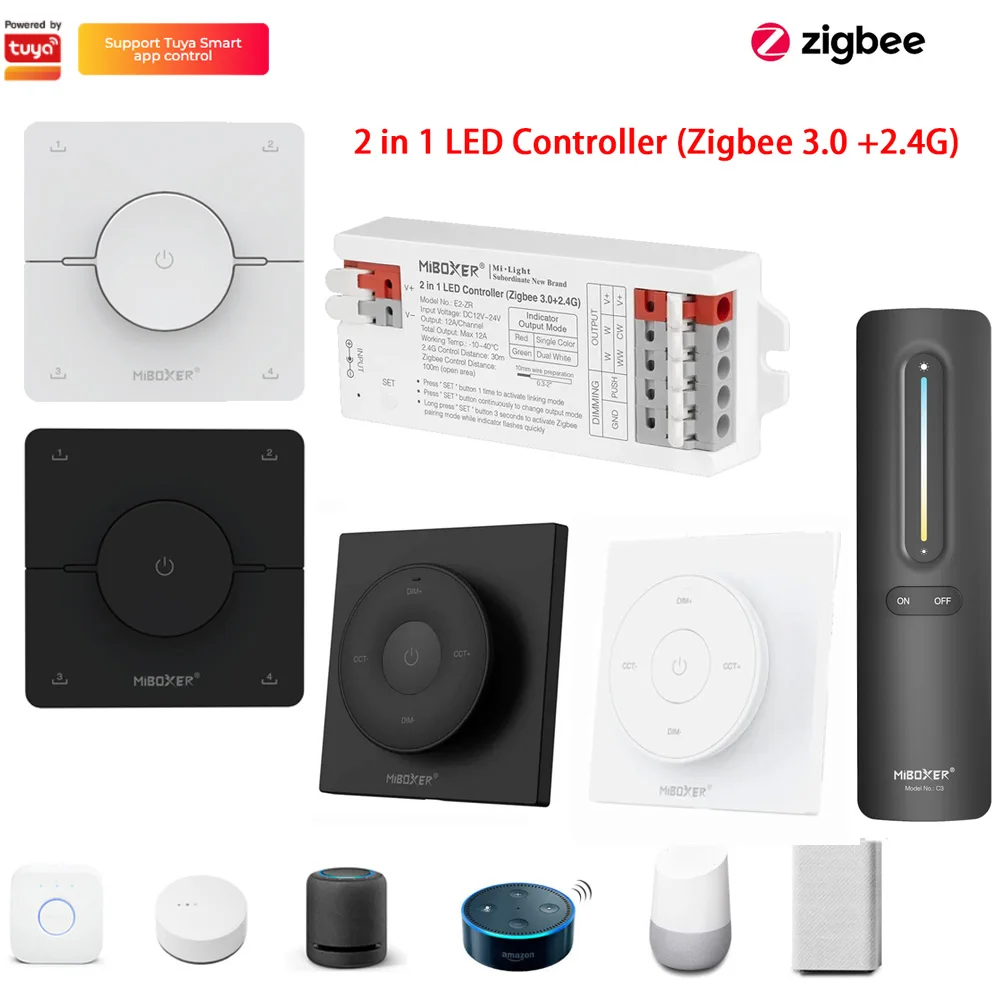 Zigbee-3-0-2-in-1-LED-Controller-Dimmer-2-4G-RF-Remote-Control-Tuya ...
