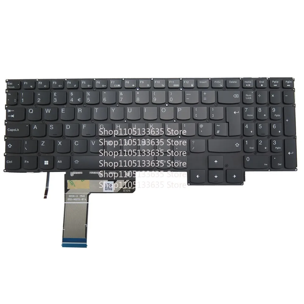 Laptop Keyboard For Lenovo LOQ 15ARP9 83JC Kingdom UK With White ...