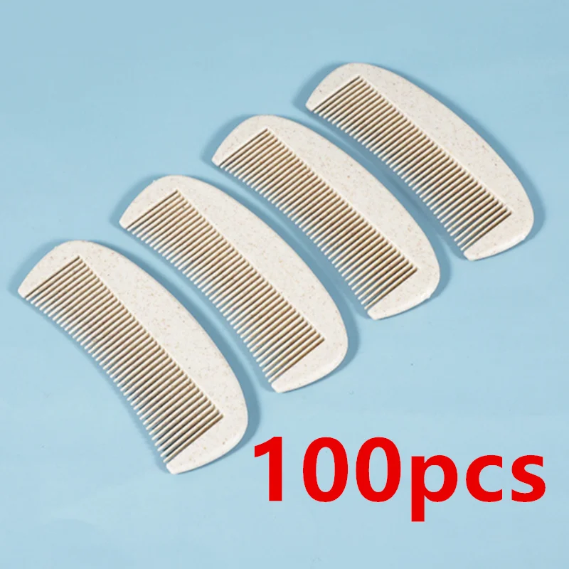 100pcs-Hair-Comb-Eco-friendly-Wheat-Straw-Hotel-Disposable-Combs-Travel ...
