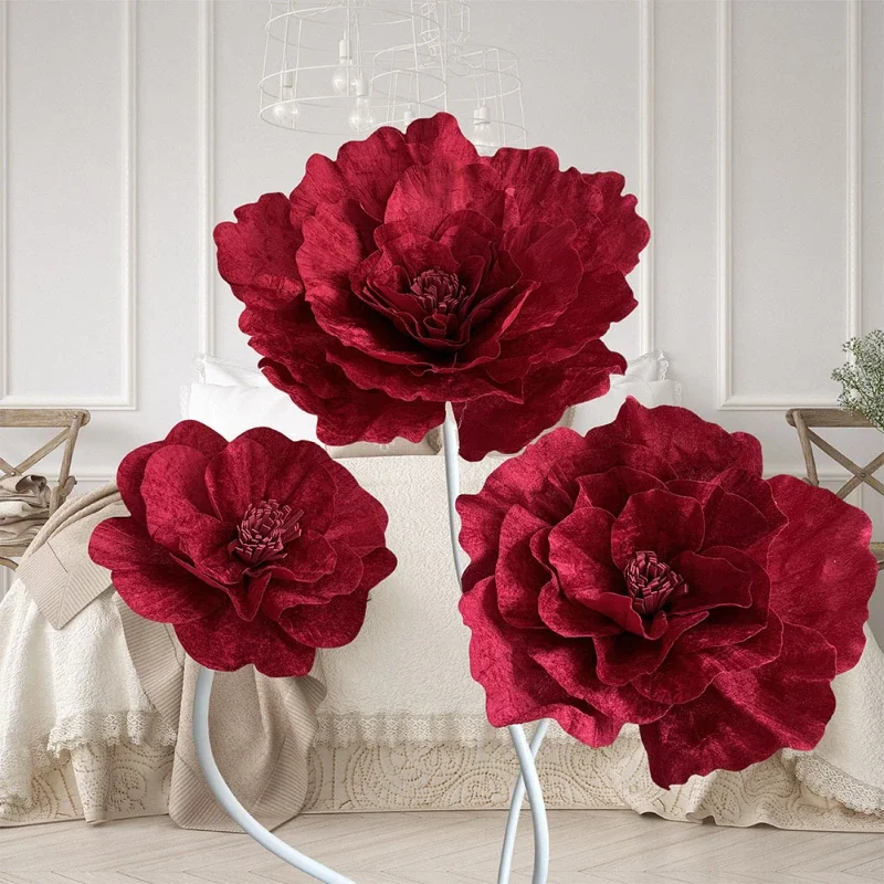 Large Artificial Velvet Peony Flower Window Display Indoor Shooting ...