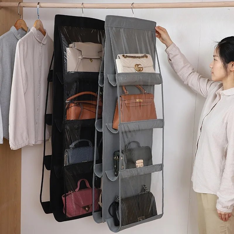 Double-Sided-Bag-StorageBag-Multi-Functional-Hanging-Dust-Bag-Grid-Bag ...