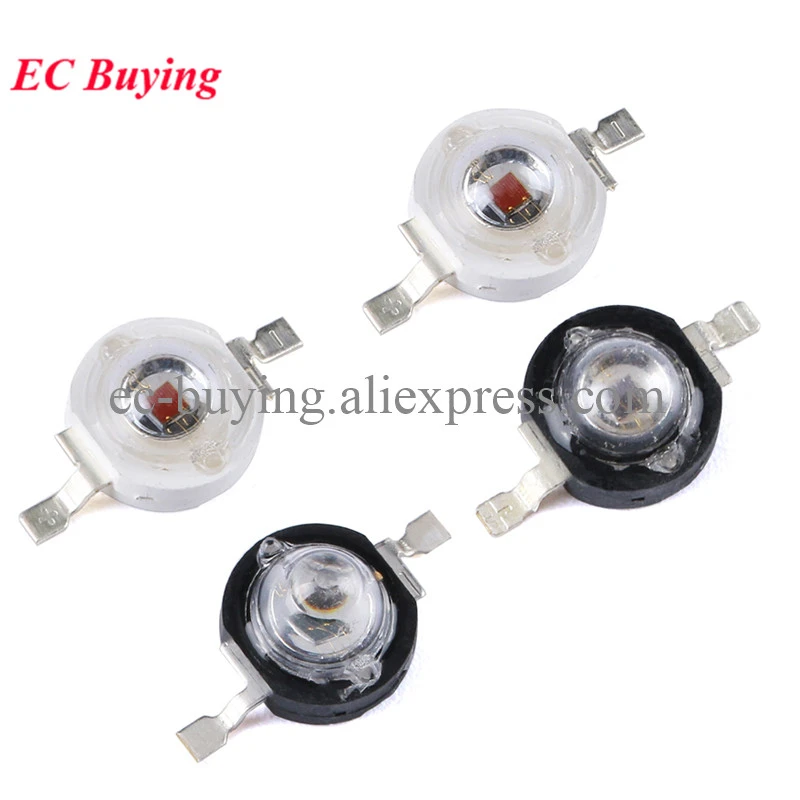 5pcs 3w Infrared Ir High Power Led Emitter Cctv Camera Ir Emission Tube Diode For Security Black ...