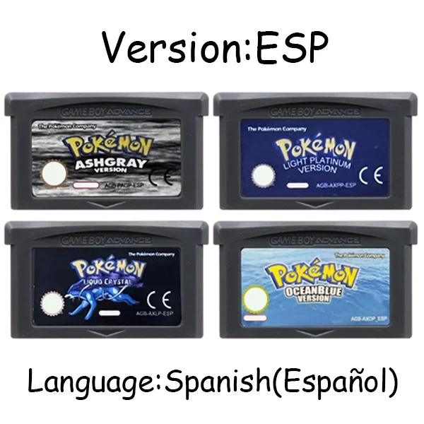 GBA-Game-Cartridge-32-Bit-Video-Game-Console-Card-Pokemon-AshGray ...