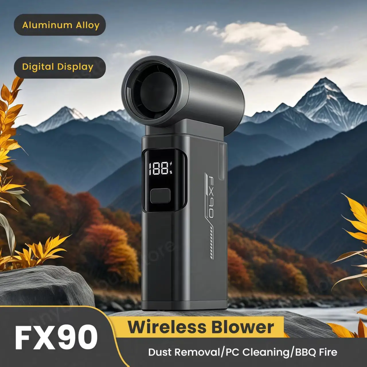 FX90 Wireless Blower Aluminum Powerful Air Vacuum Blower High-Power ...