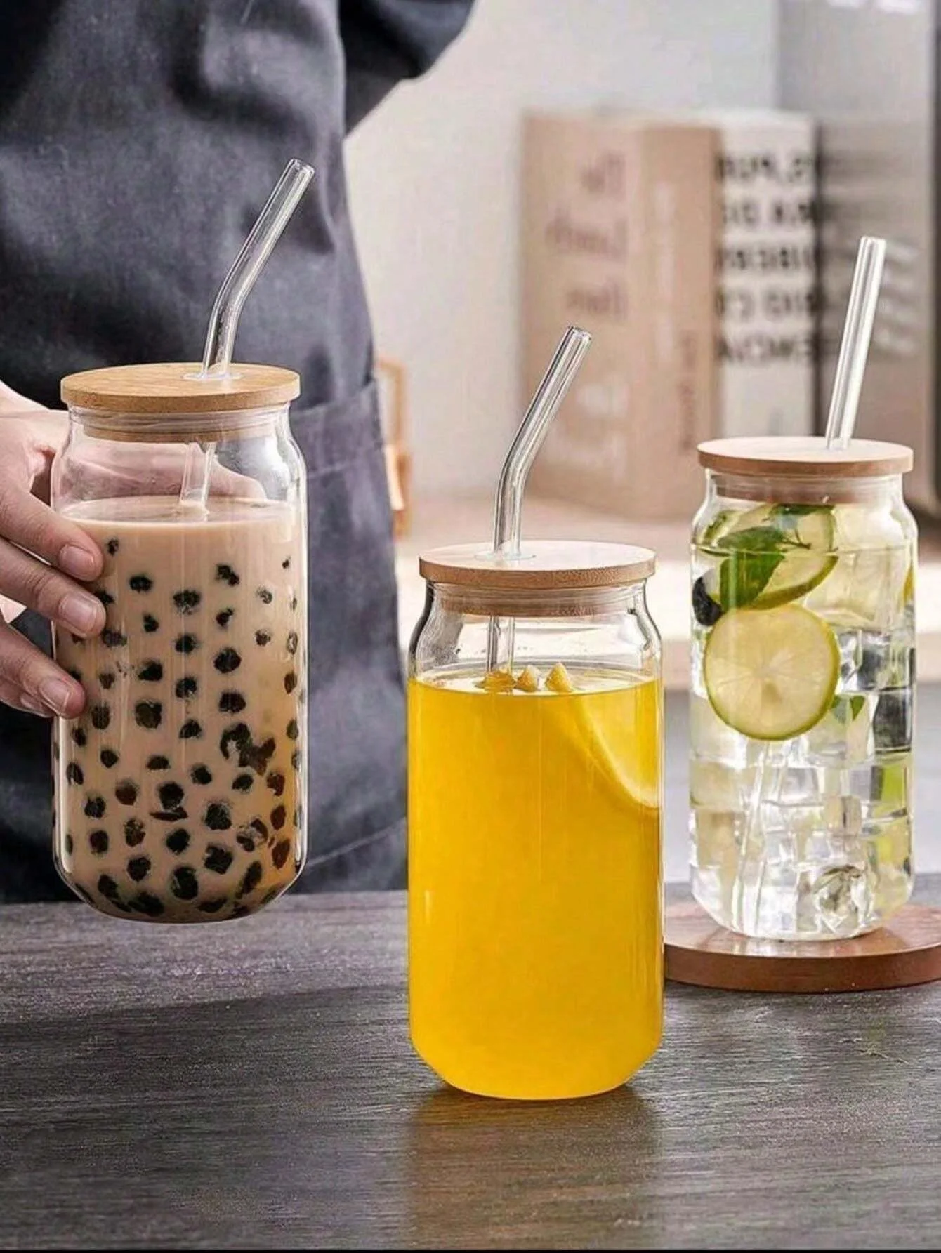500ml-Glass-Cup-With-Lid-and-Straw-Transparent-Bubble-Tea-Cup-Juice ...