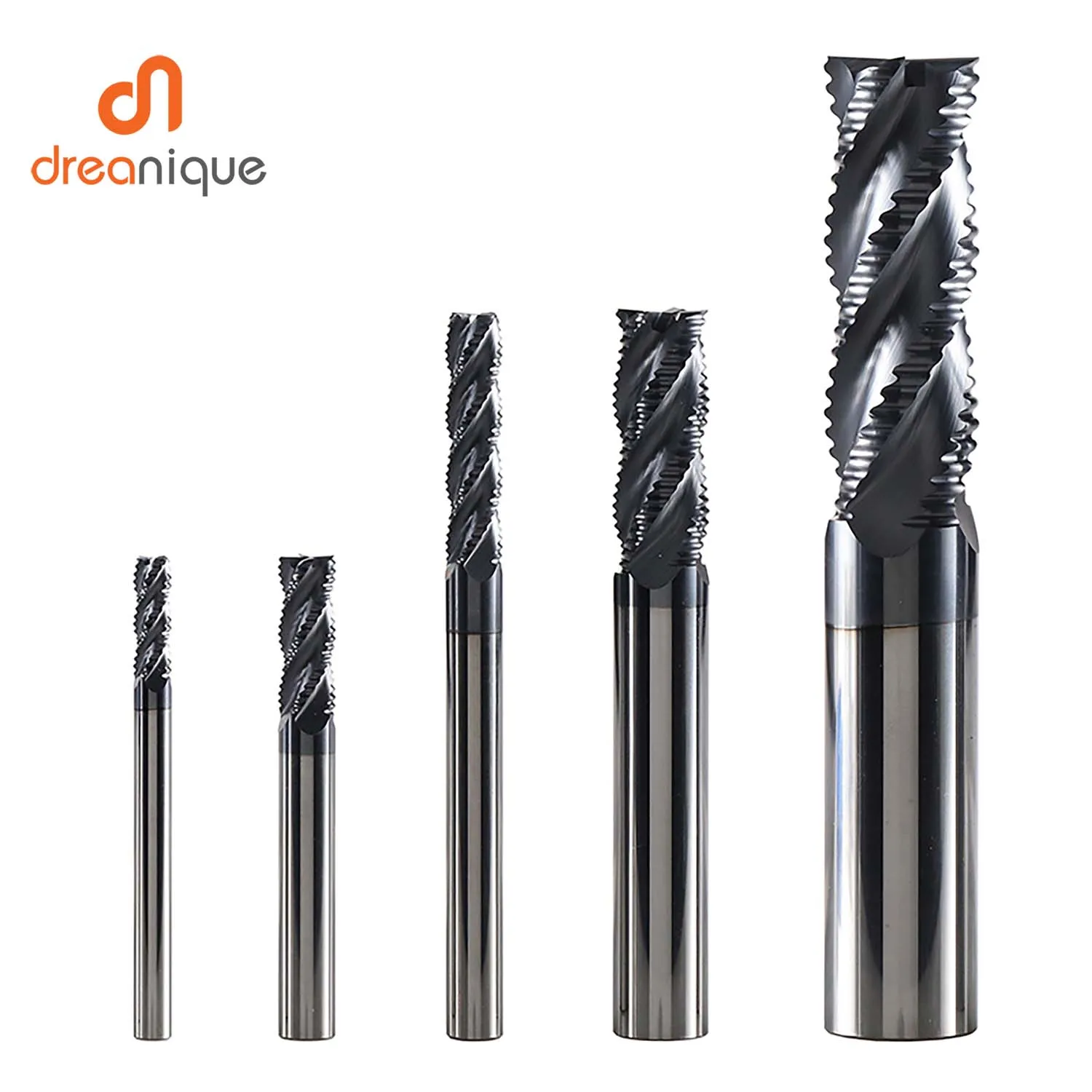Solid Carbide roughing end mills 4 flute CNC milling cutter bits router ...
