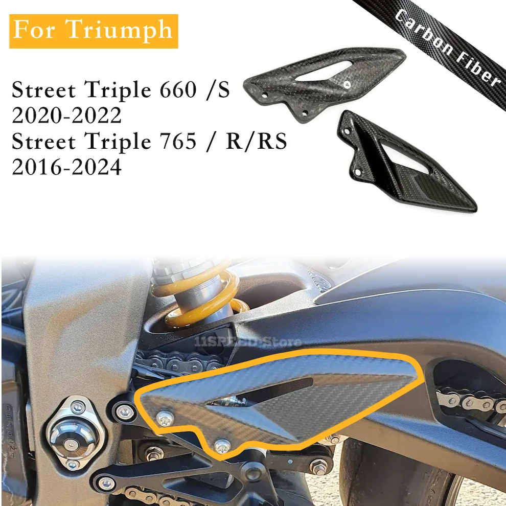 Heel-Guard-Plates-Foot-Rests-For-Triumph-Street-Triple-660-765-R-RS ...