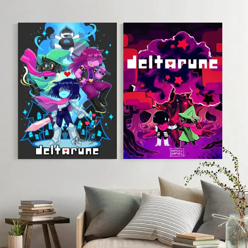 Deltarune Póster Artístico de lienzo de videojuego, impresión de imagen ...