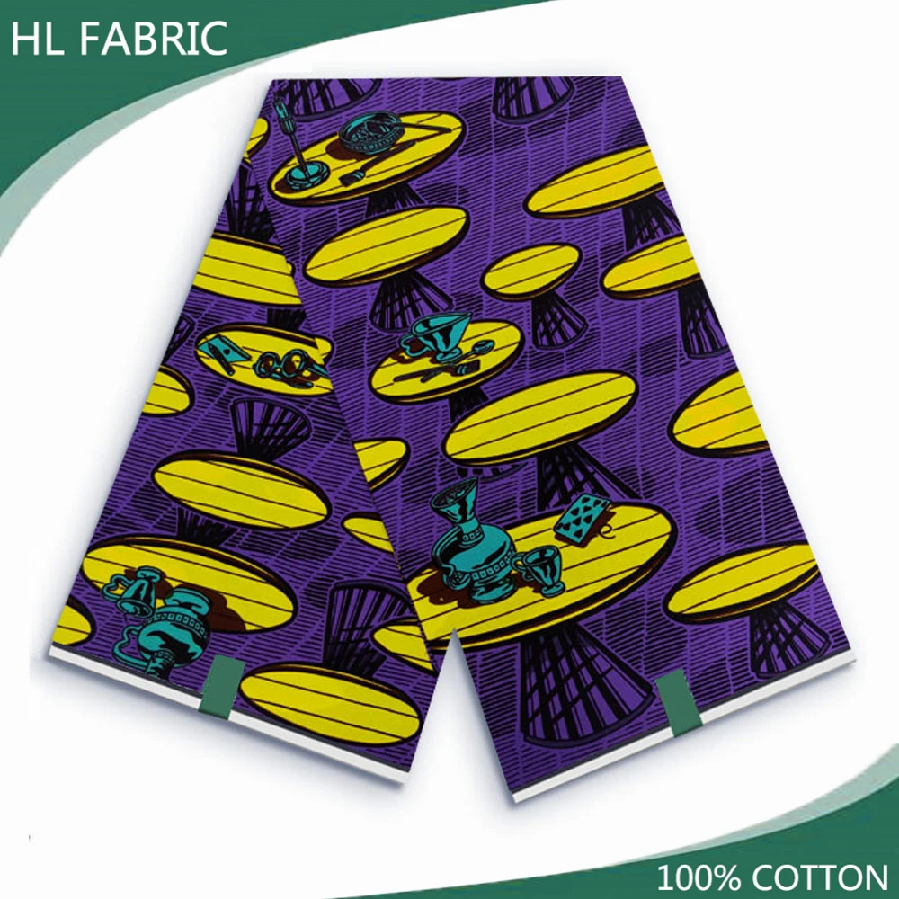 African Wax Fabric 100% Cotton Veritable Wax Nigerian Ankara Block ...