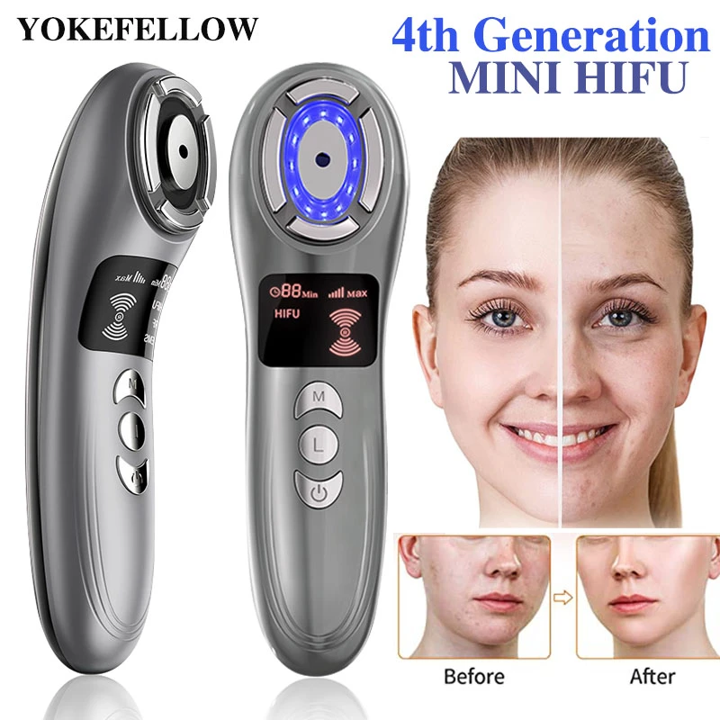 New Upgrade Mini HIFU Machine Ultrasonic Device LED HIFU EMS ...