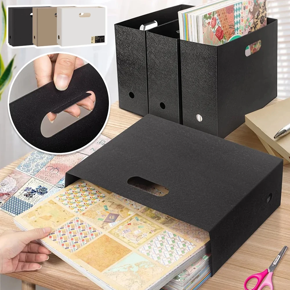 1/3PCS Large Capacity Foldable Document Storage Box Stationery Supplies ...