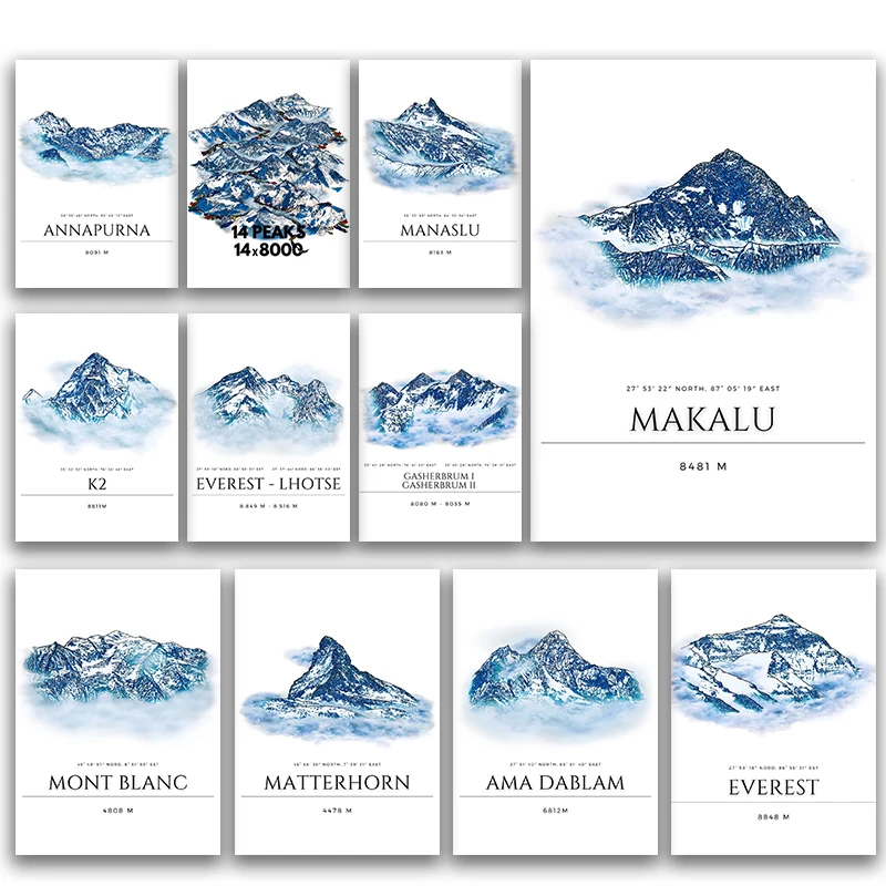 Dream-mountains Nepal Ama Dablam,Annapurna Machapuchare Poster Canvas ...