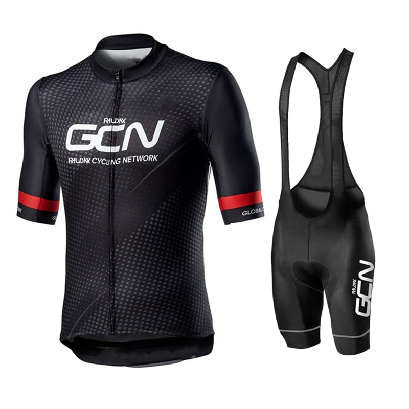Raudax GCN Men Cycling Jersey Set Ropa Ciclismo Black Cycling Clothing ...