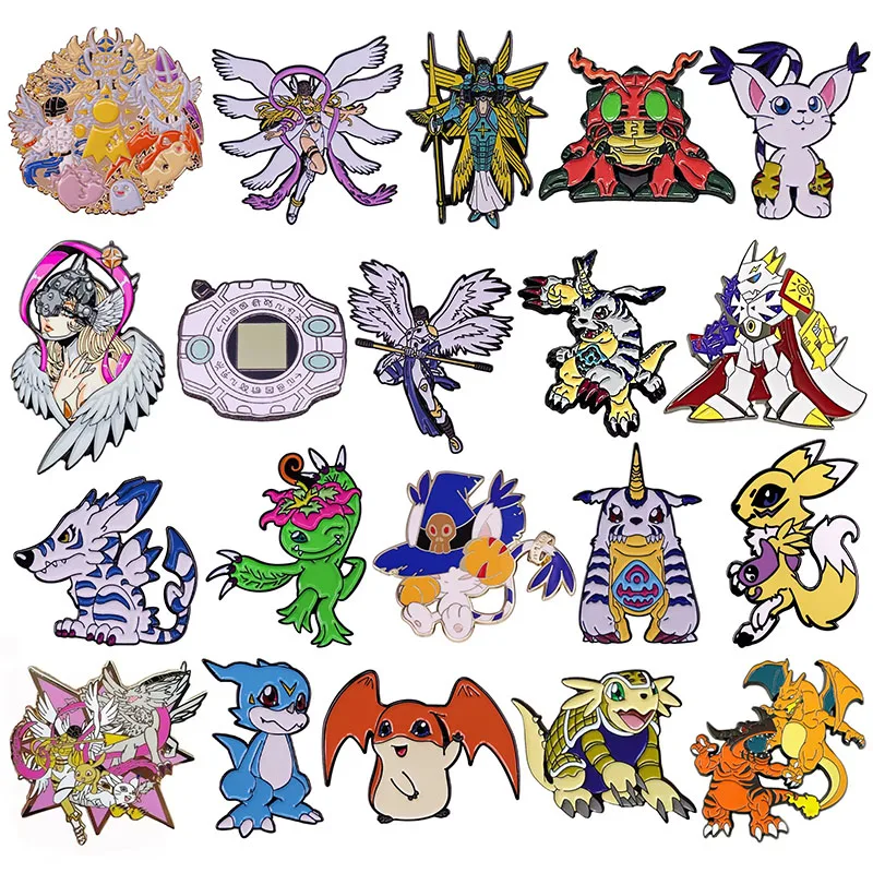 Digimon Adventure Games Enamel Pins Cartoon Anime Seraphimon Metal ...