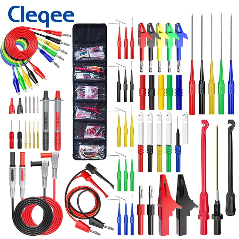 Cleqee P1957 Multimeter Wire Piercing Probes Test Leads Kit Puncture ...