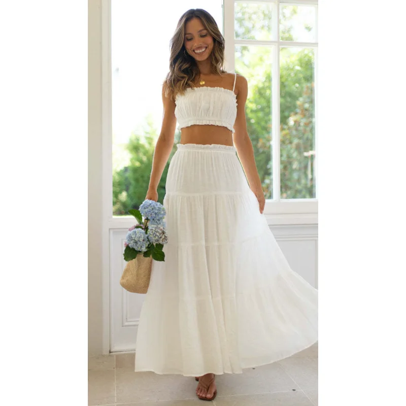 YEMOGGY Elegant Fashion Skirt 2-Piece Set for Women Summer Skirt Sets ...