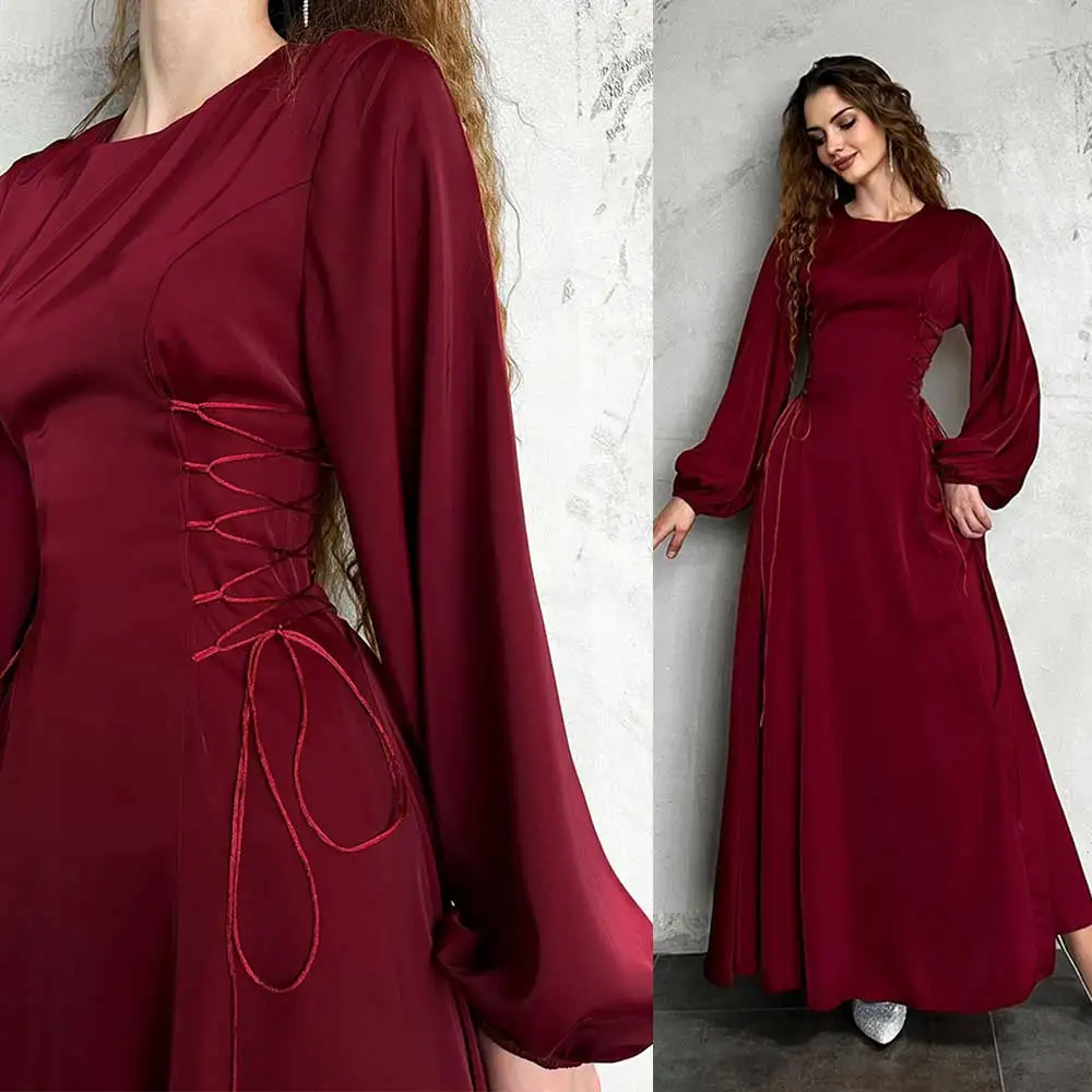 Retro-A-Line-Evening-Gown-Crew-Neck-Long-Sleeve-Mono-Draped-Floor ...
