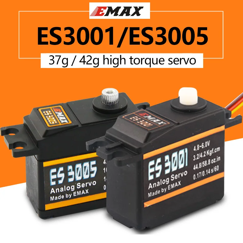 Emax-ES3001-ES3005-Analog-Metal-Waterproof-Servo-Motor-with-Gears-43g ...