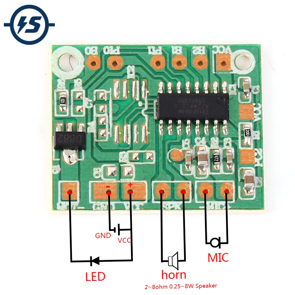 Módulo Cambiador de voz DC 3V-5V, placa de sonido, Chip de voz de ...