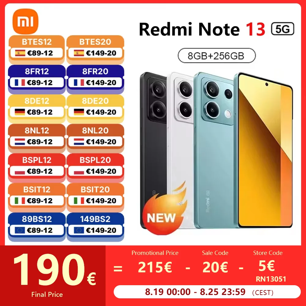Xiaomi-Redmi-Note-13-5G-Global-Version-Smartphone-8GB-256GB-Dimensity ...