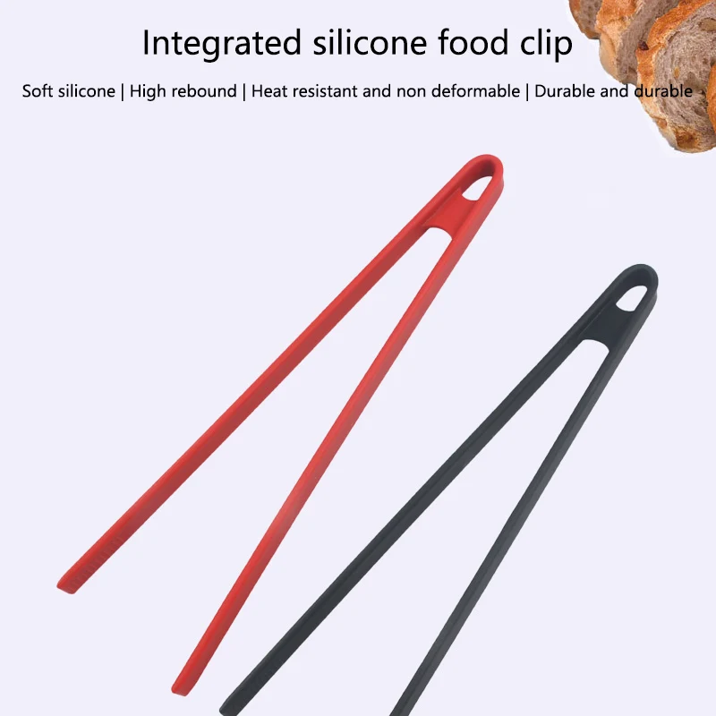 Food-Grade-Silicone-Home-Kitchen-Cooking-Tongs-silicone-Thickened-Long ...