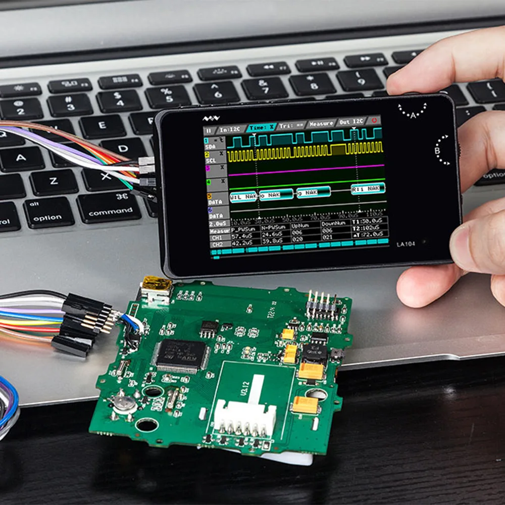 La104 Osciloscópio Digital Polegada Mini Canais Lógica