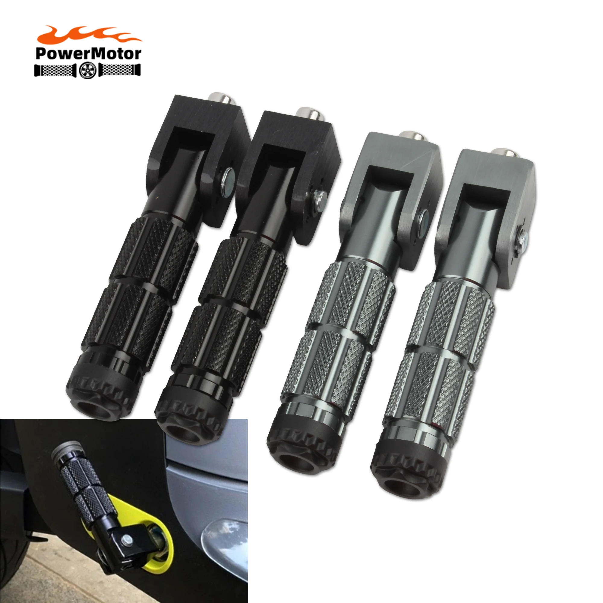 Motorcycle-Motor-Bike-Folding-Footrests-Footpegs-2pcs-CNC-Aluminum ...