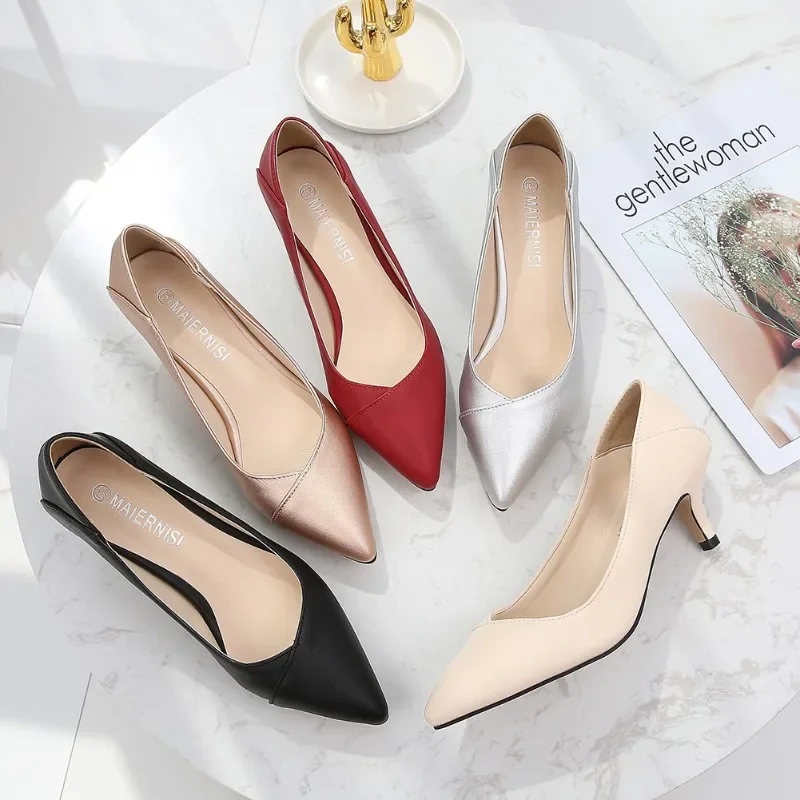 Female Heels Women Shoes Brand Women Pumps Office Ladies Working Shoes ...