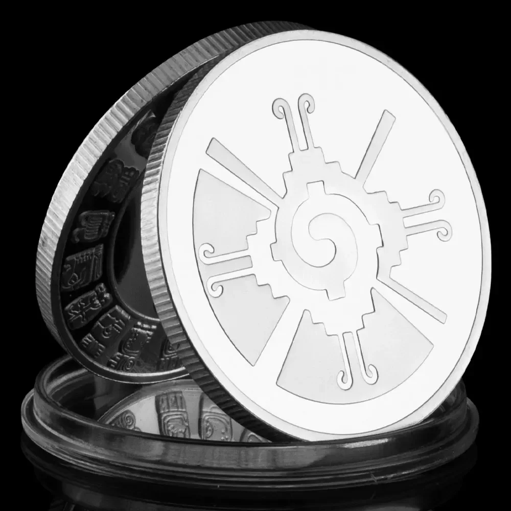Yucatan-Maya-Collectible-Silver-Plated-Copy-Souvenir-Coin-Commemorative ...