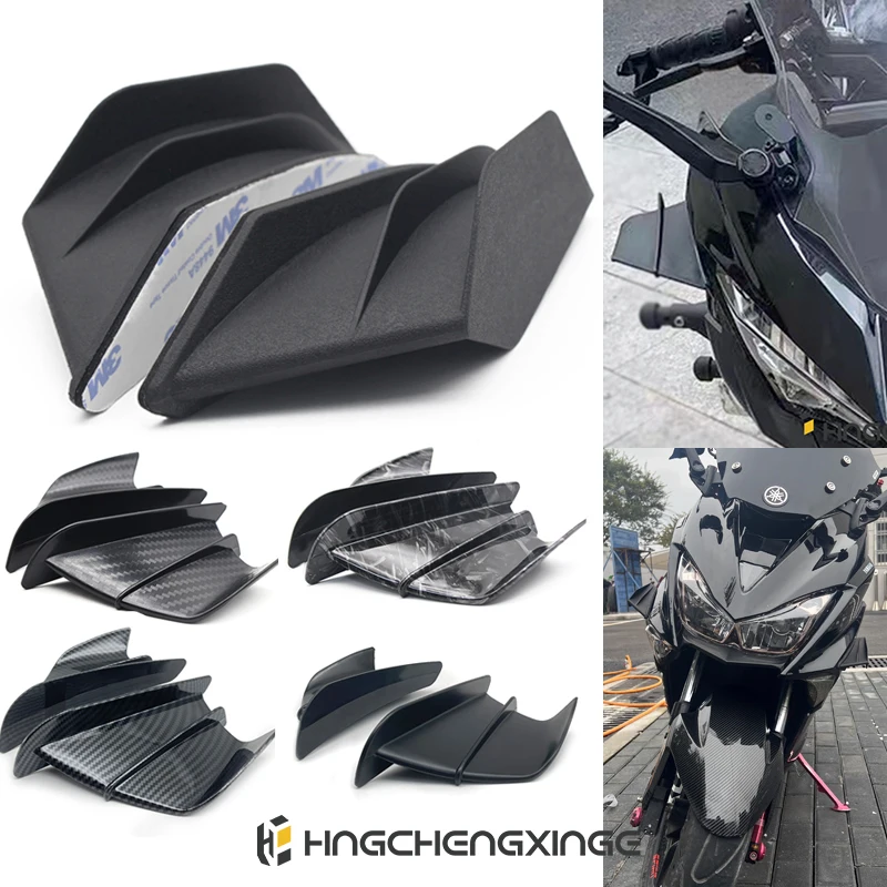 2X-Universal-Motorcycle-Winglet-Aerodynamic-Spoiler-Wing-with-Adhesive ...