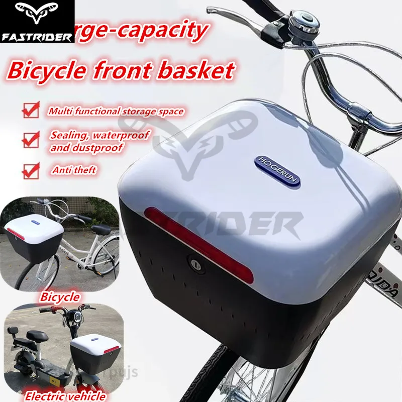 Large-capacity-Bicycle-Basket-Electric-Bike-Basket-Thickened-Waterproof ...