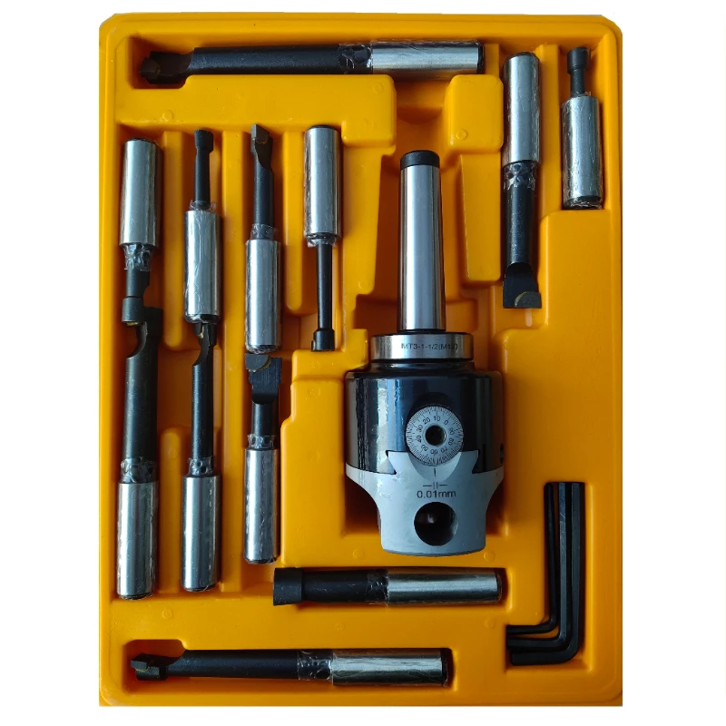 Precision-F1-18-3-inch-boring-head-set-with-MT3-Shank-12pcs-3-4-inch ...