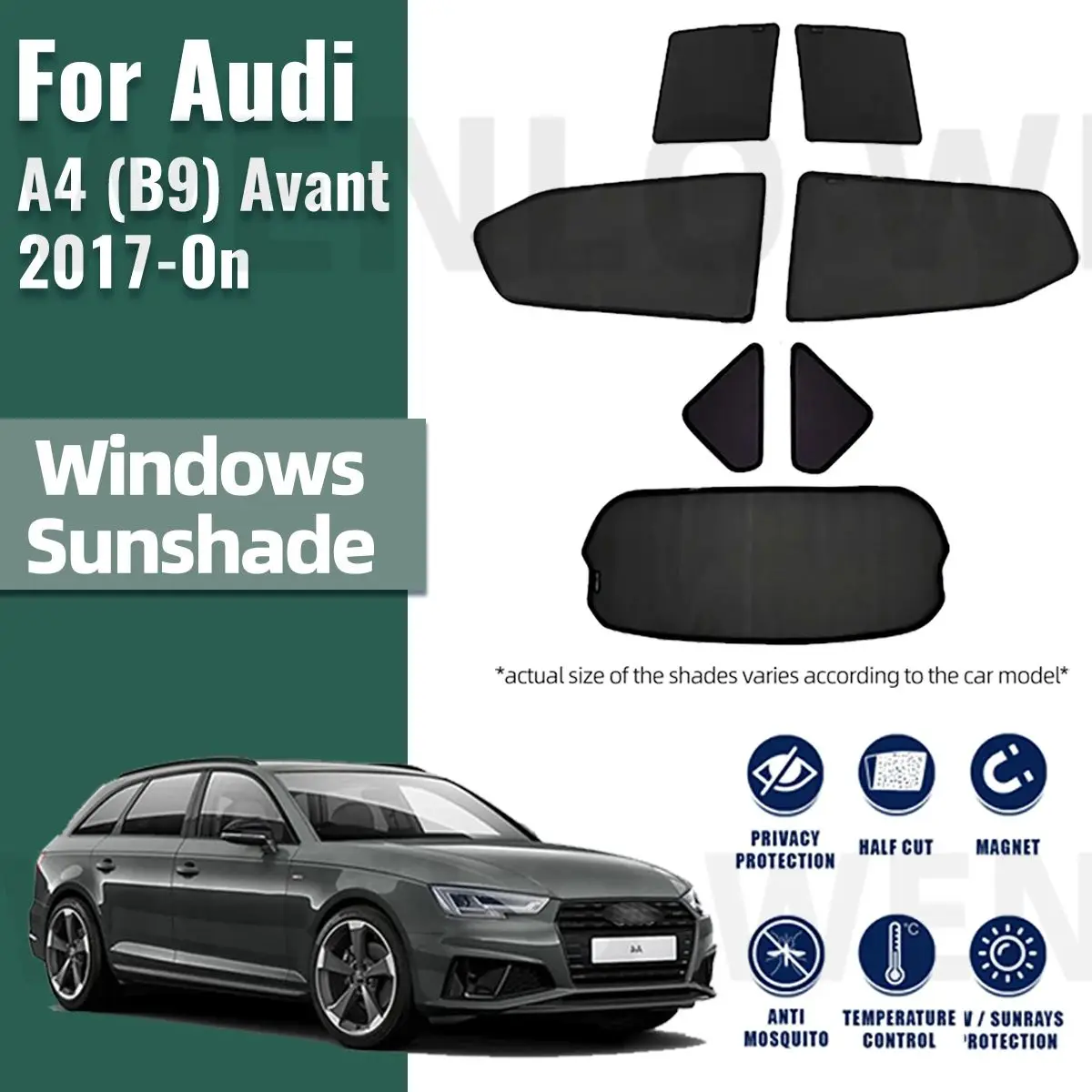 For-Audi-A4-B9-Avant-2017-2023-2024-Car-Sunshade-Customized-Side-Window ...