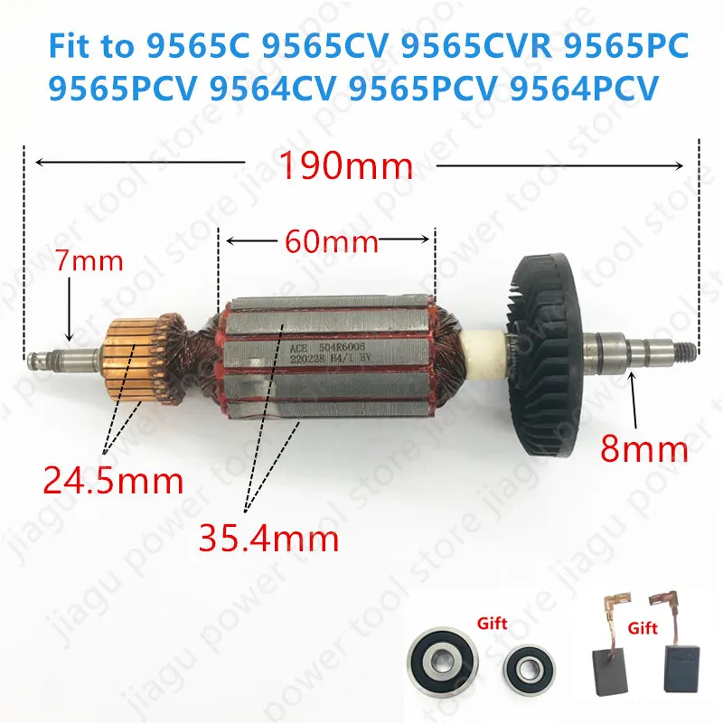 AC220-240V-Rotor-Anchor-Armature-Replace-for-MAKITA-515228-2-9565C ...