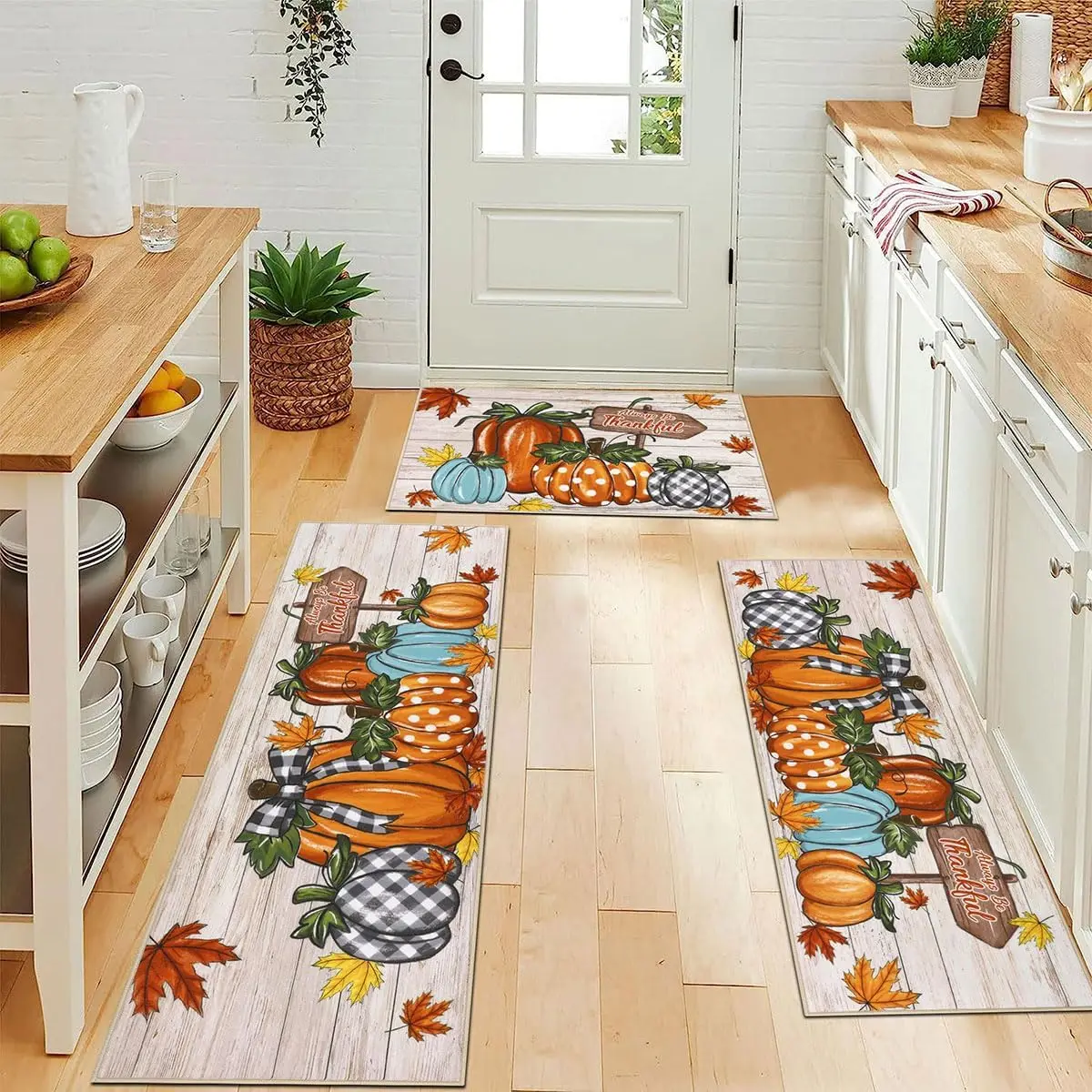 Fall-Pumpkin-Kitchen-Non-slip-Rugs-Autumn-Harvest-Holiday-Party-Carpets ...