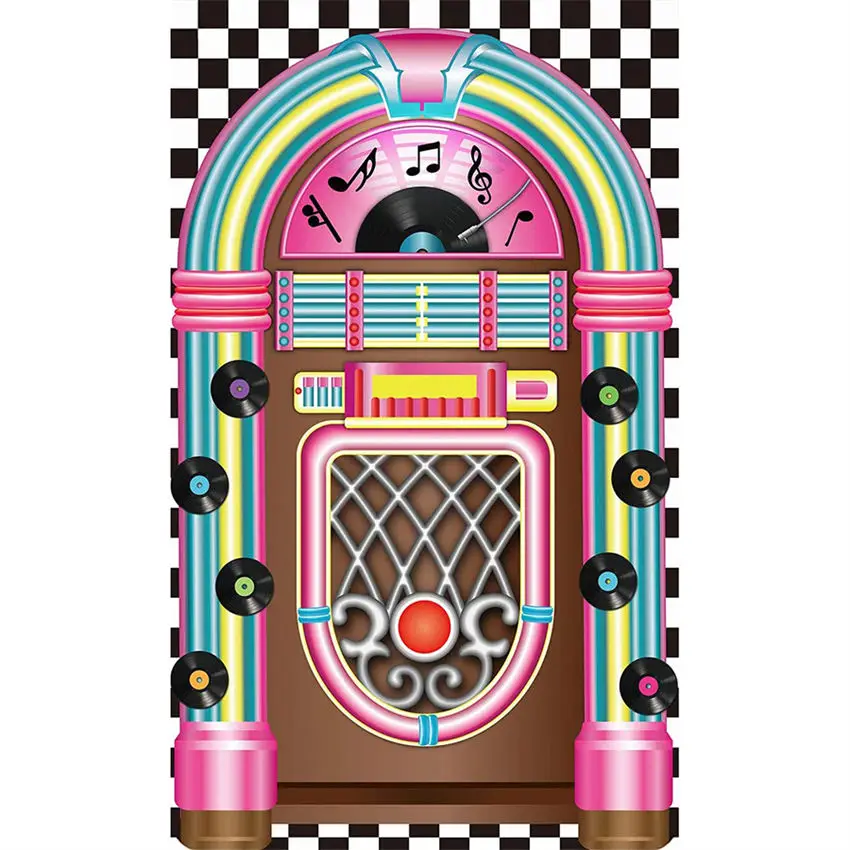 50s-Theme-Jukebox-Party-Backdrop-Wall-Banner-50-s-Music-Rock-and-Roll ...