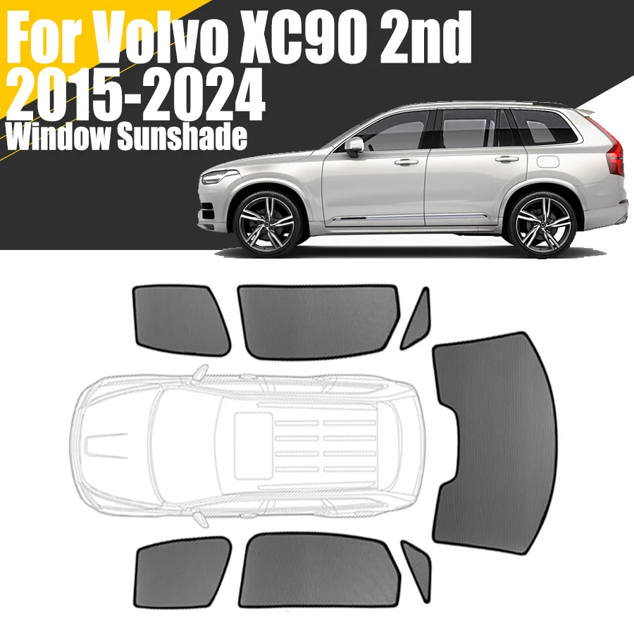 Custom Magnetic Car Window Sunshade For Volvo XC90 2nd 2015 - 2024 ...