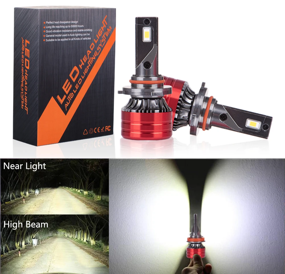 2Pcs-Car-Headlight-H4-H7-LED-H11-9005-9006-H1-Auto-Bulbs-160W-24000LM ...
