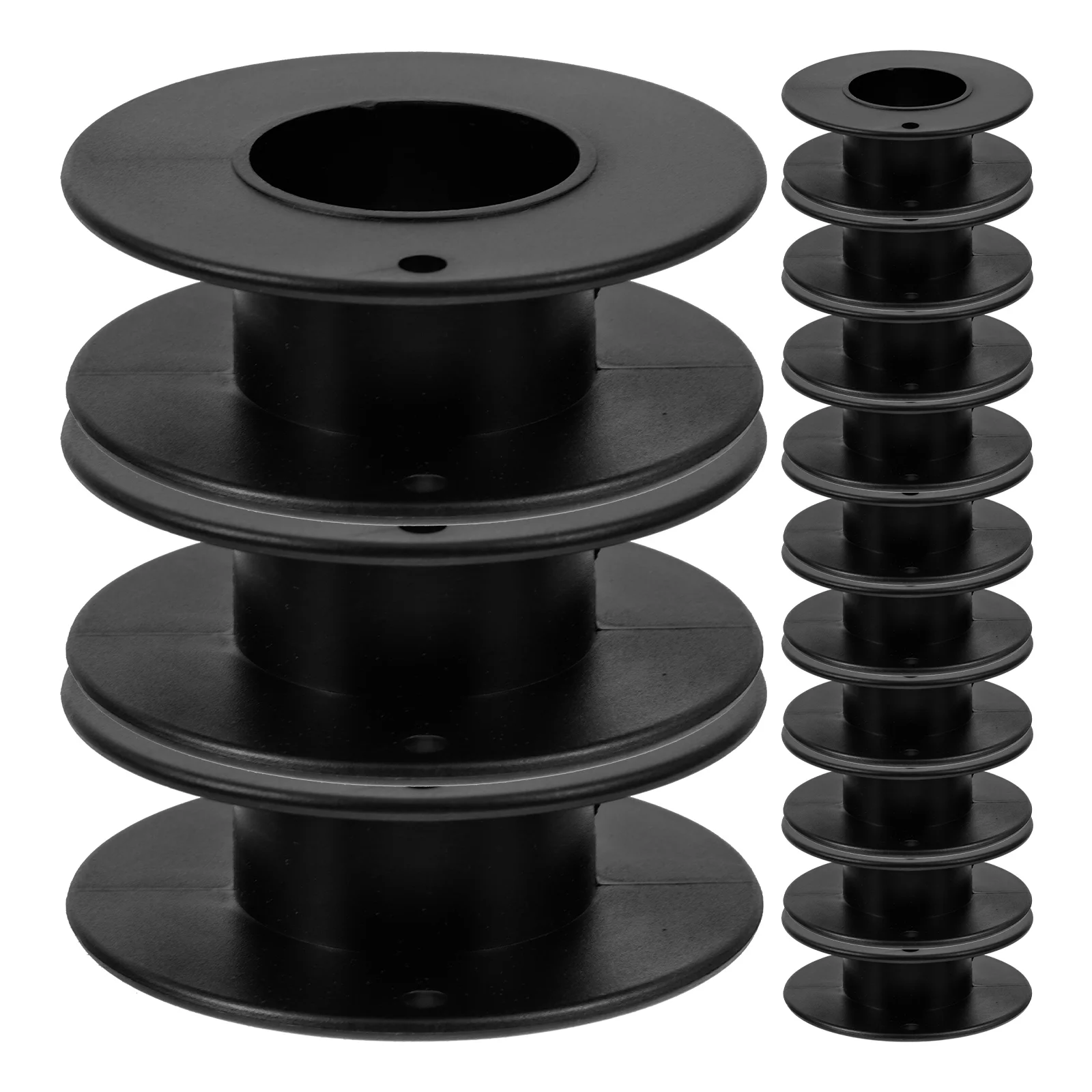 12-Pcs-Plastic-Wire-Spool-Empty-Spools-Heating-Compact-Bobbins ...