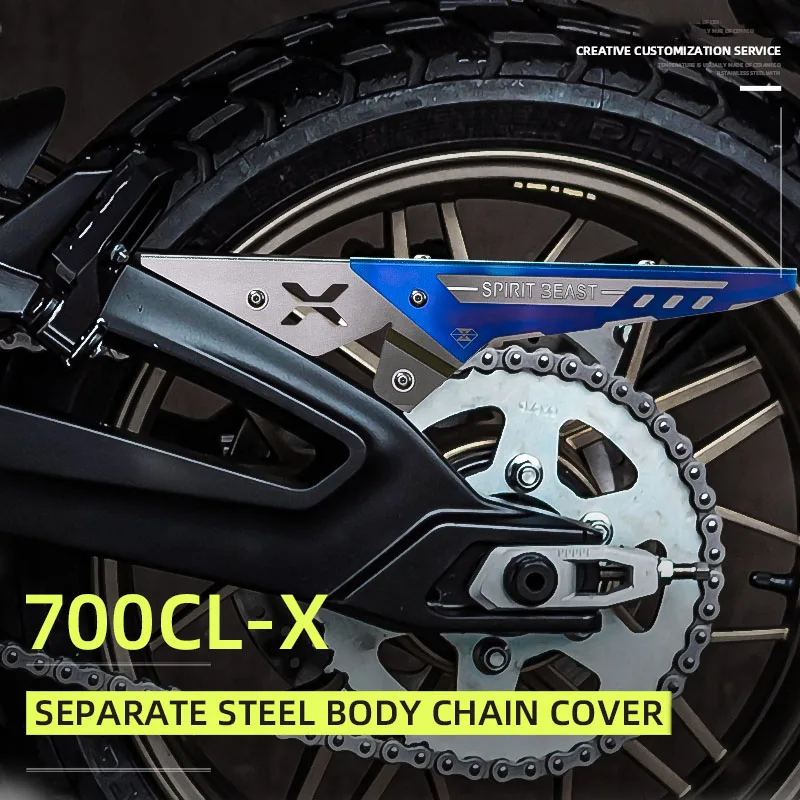 Retro Motorcycle Chain/Belt Guard Stainless Steel protection Cover ...